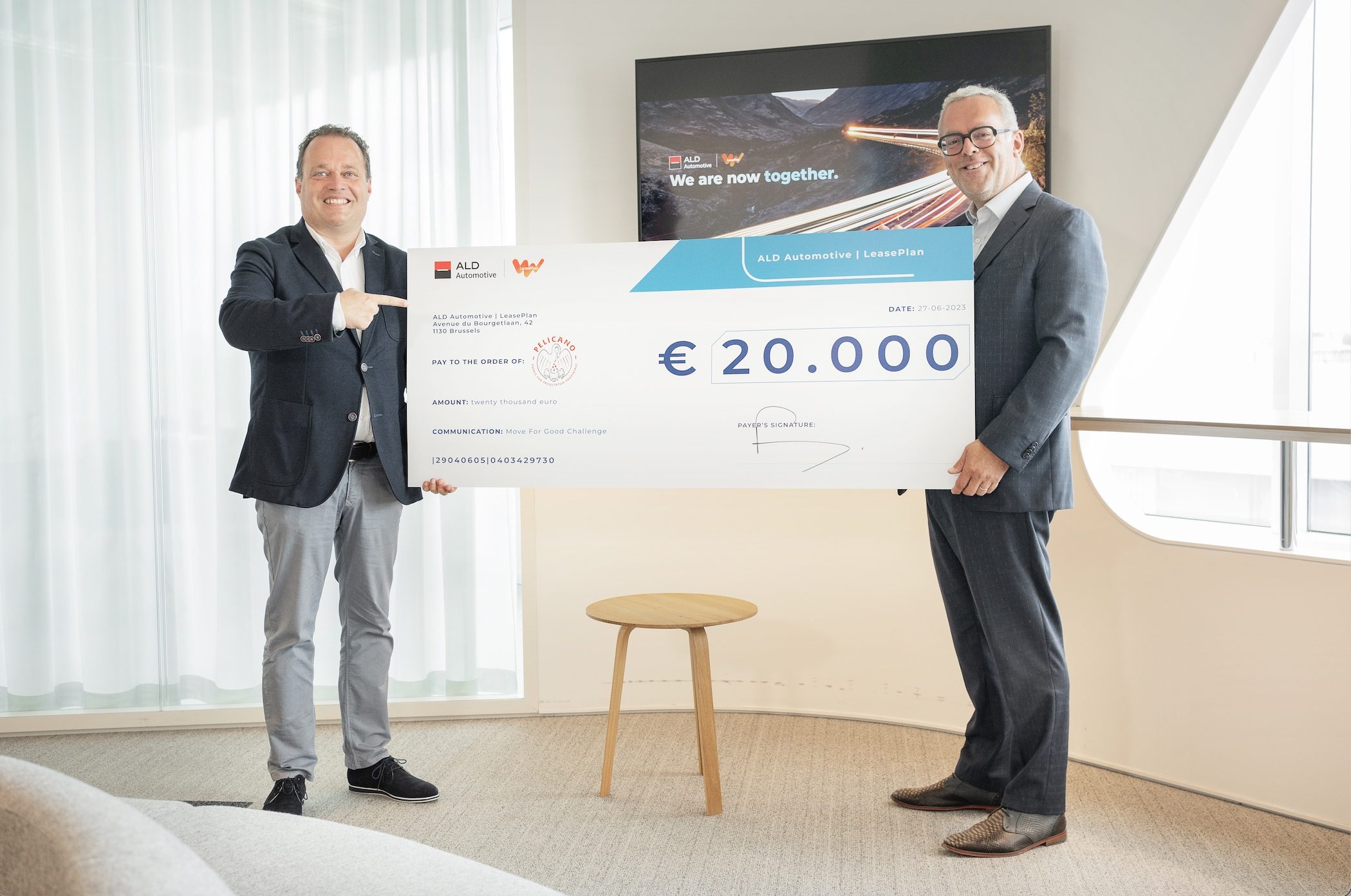 ALD Automotive⎟LeasePlan collecte 20 000 euros pour Pelicano - link2fleet